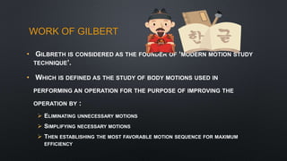 History of workstudy - Workmeasurement - Job design | PPTX
