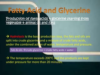 Basic oleochemical and its derivative | PPTX