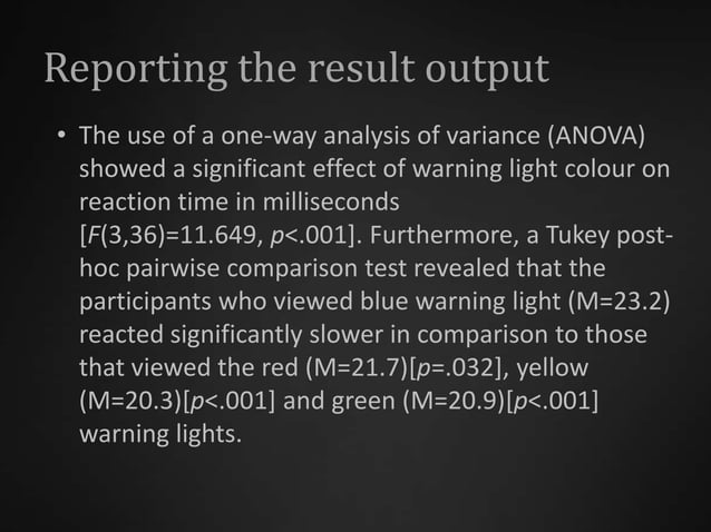 Basic One-Way ANOVA | PPT