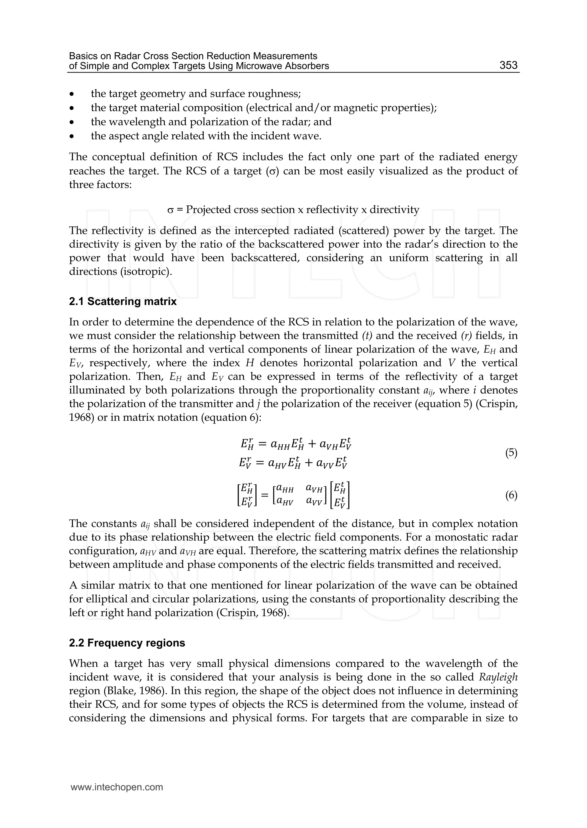 Basics on Radar Cross Section | PDF