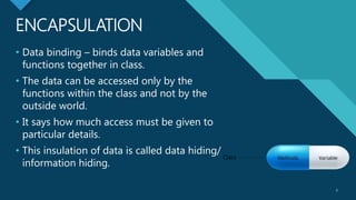 Basic oop concepts - C++ | PPT