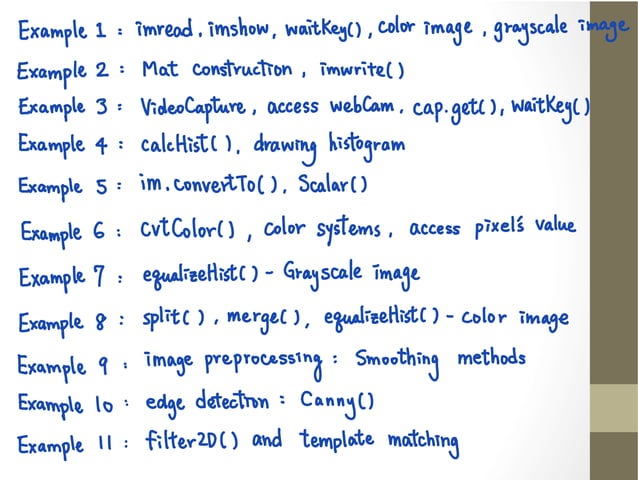 Basic openCV Functions Using CPP | PPT