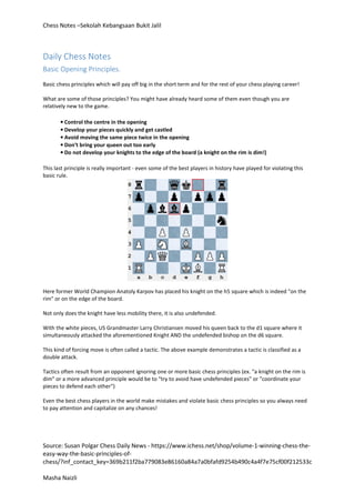 chesss | PDF | Games and Puzzles | Hobbies & Interests