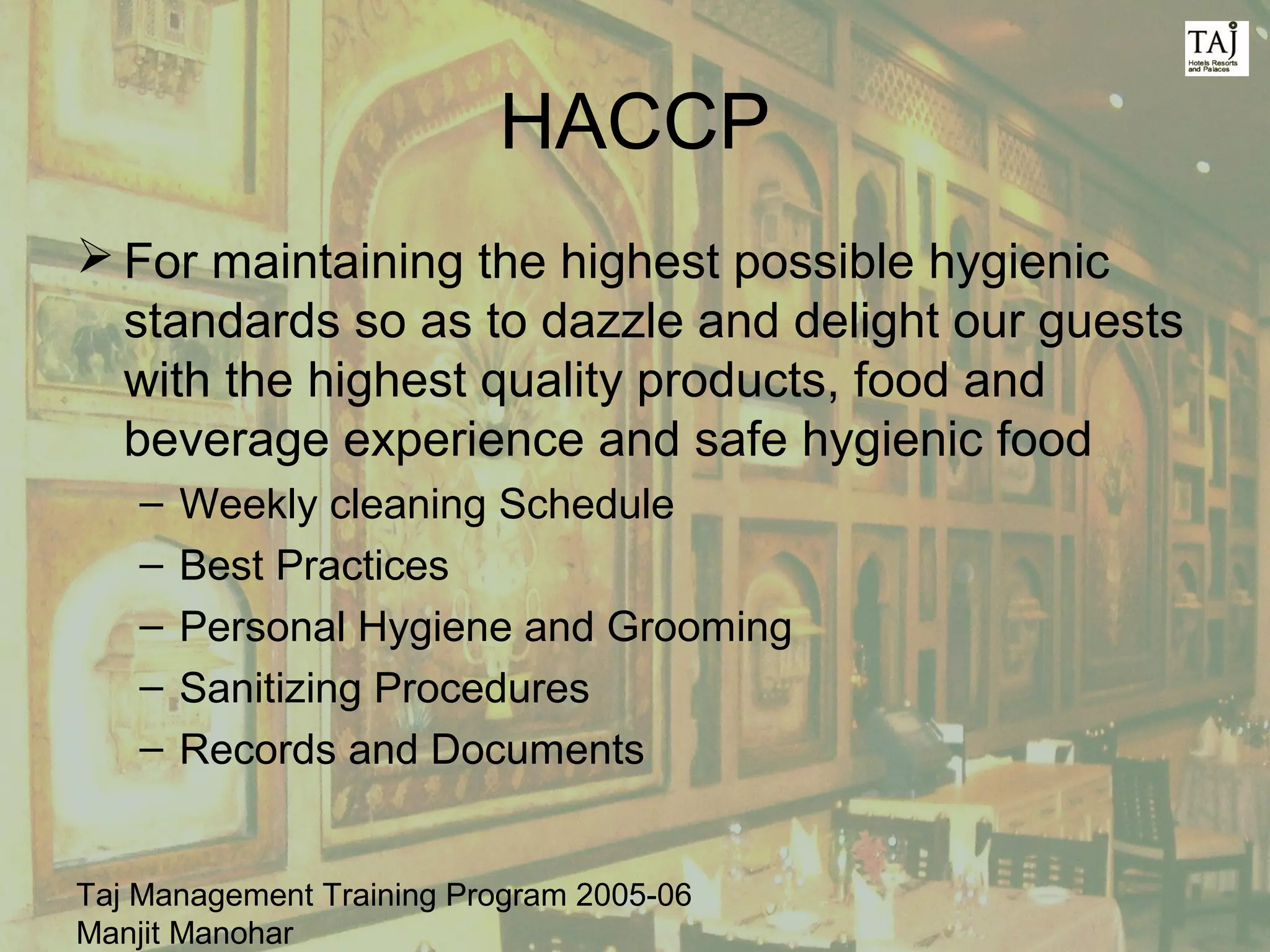 Basic operating procedure – haveli kitchen | PPT