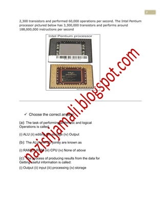 Basic operations of computer my assignment | PDF