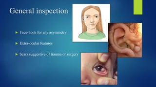 Basic ophthalmological examination in OPD | PPTX
