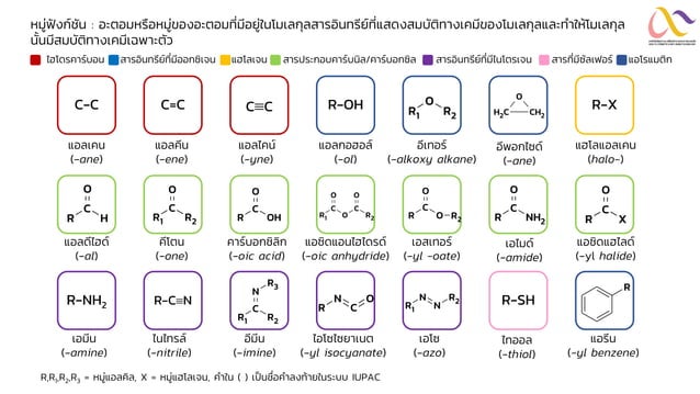 สารอินทรีย์ และหมู่ฟังก์ชัน : Organic Compounds and Functional Groups | PDF