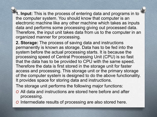 Basic organisation of computer system | PPT