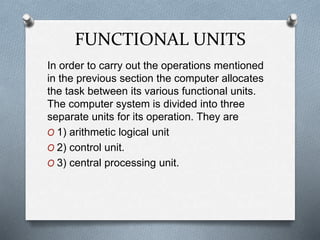 Basic organisation of computer system | PPT
