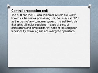 Basic organisation of computer system | PPT