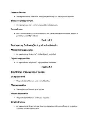 Basic organizational design assignment | DOCX