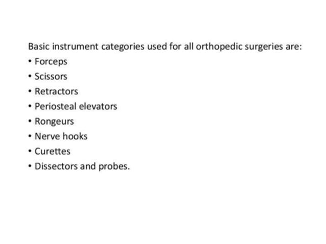 Basic Orthopaedic Procedures Tray | PPTX