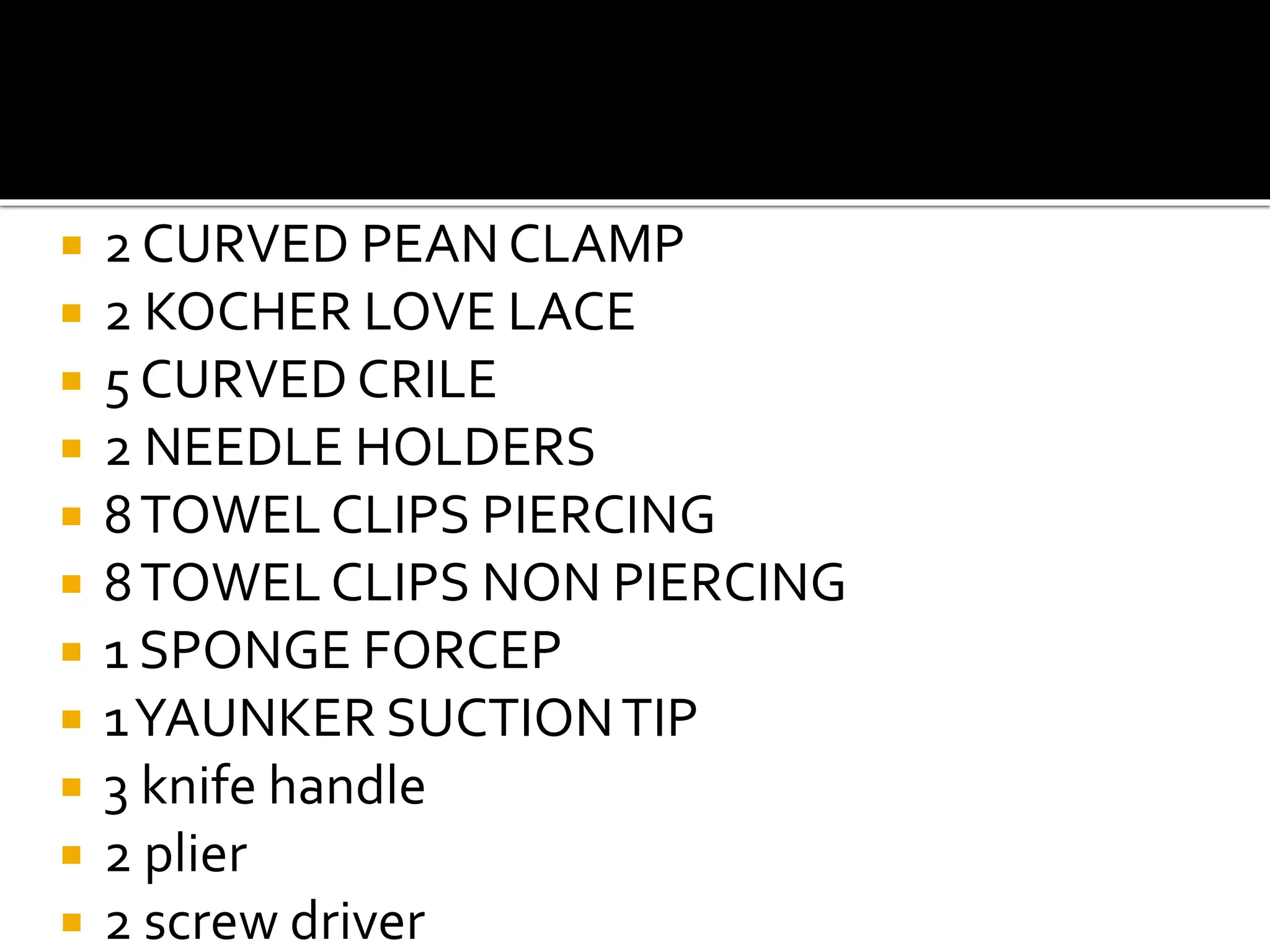 Basic orthopaedic tray | PPTX