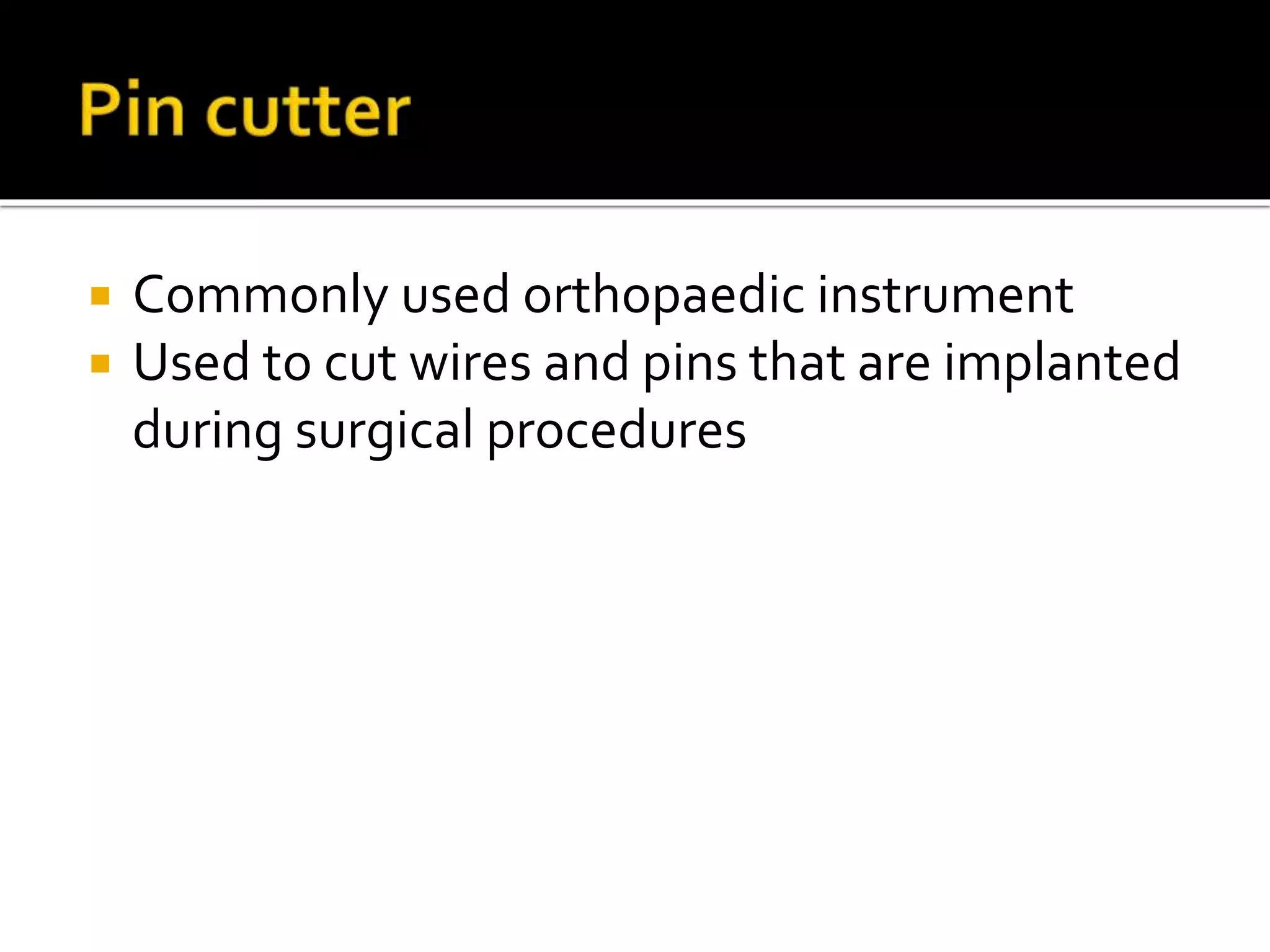 Basic orthopaedic tray | PPTX