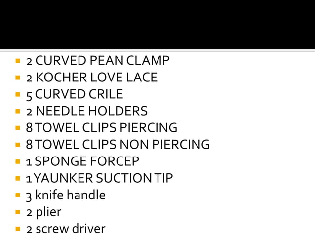 Basic orthopaedic tray | PPTX