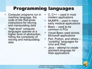 Basic overview of information technology and uses | PPSX | Data Storage ...