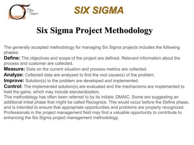 Basic overview six sigma | PPT