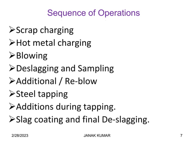 Basic oxygen furnace .pdf | Chemistry | Science