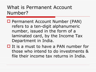 Basic Pan And Itr Info | PPT
