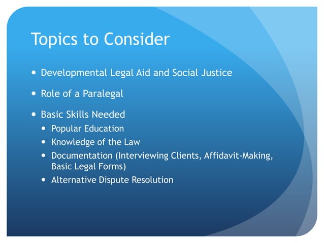 Basic paralegal skills | PPTX
