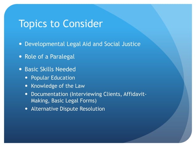 Basic paralegal skills | PPTX