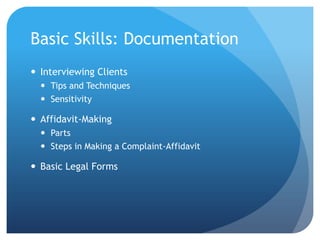 Basic paralegal skills | PPTX