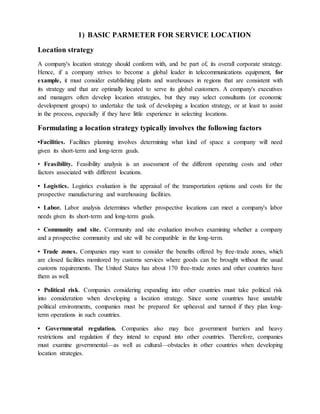 Basic parameter for service location strategy | DOCX