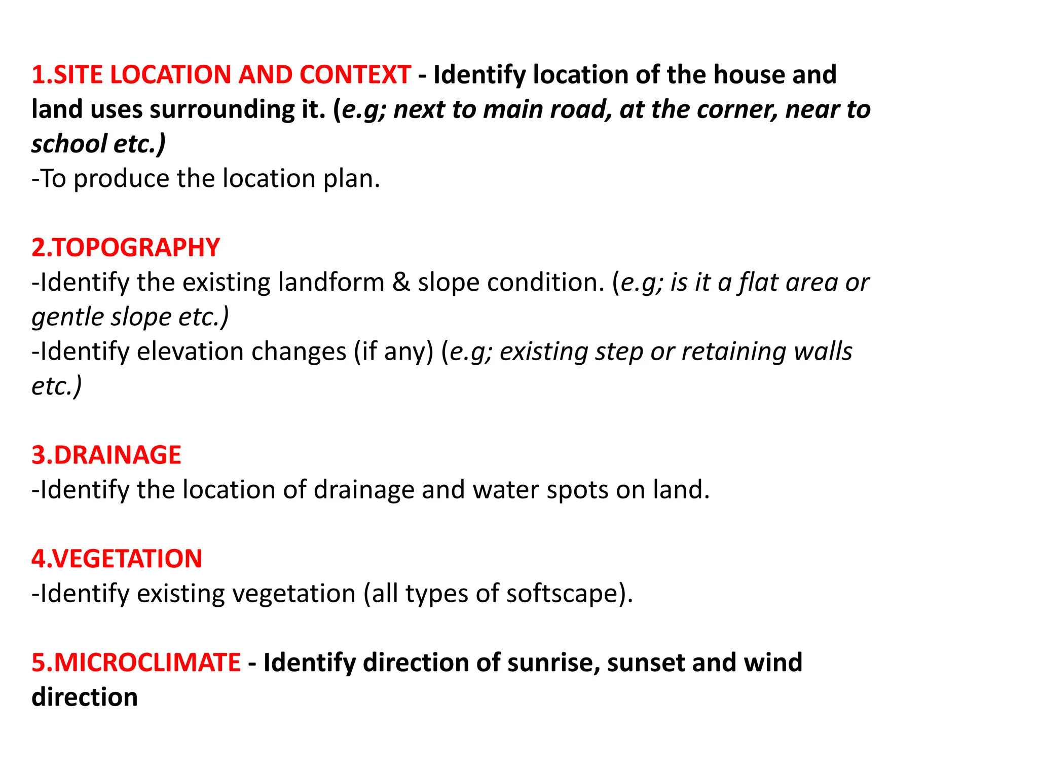 Basic parameters of site analysis in landscape architecture..pptx
