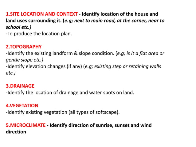 Basic parameters of site analysis in landscape architecture..pptx