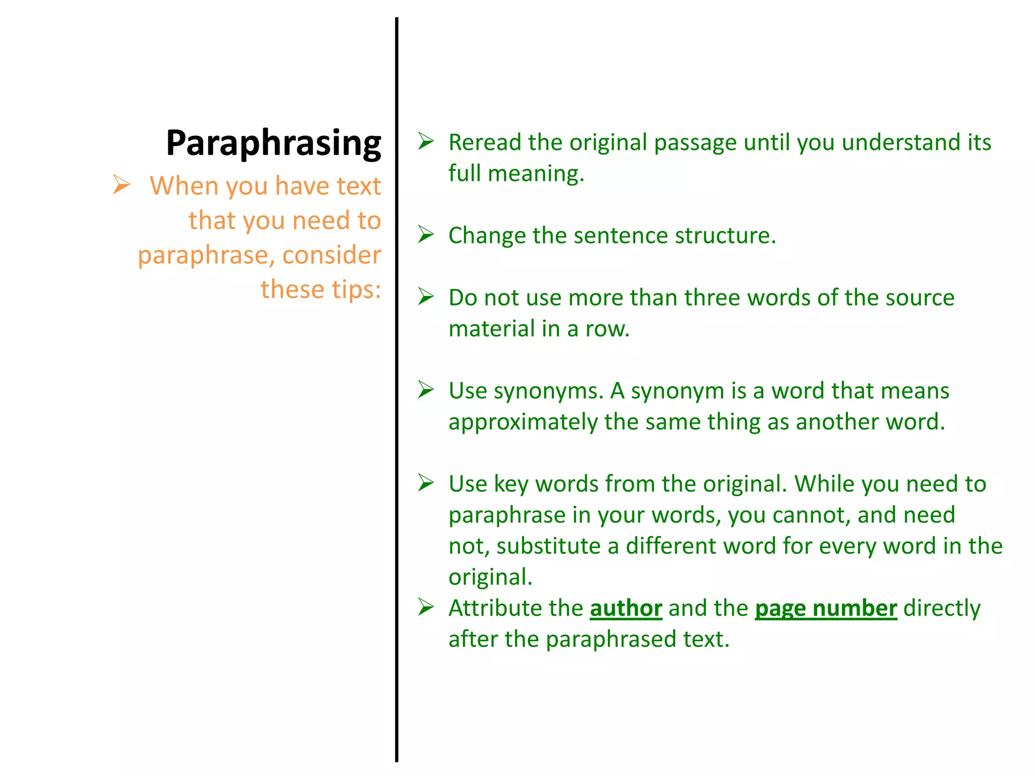 Paraphrase English 9 | PPTX