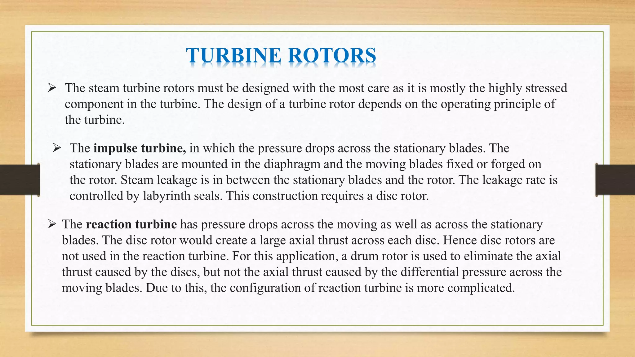 BASIC PARTS OF STEAM TURBINE | PPTX