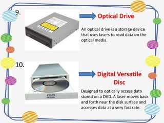 BASIC SET OF DEVICES FOUND IN MOST PERSONAL COMPUTER | PPTX