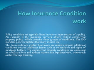 Basic parts of insurance policy 2 | PPT