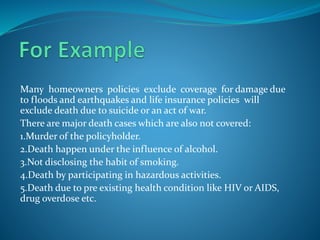 Basic parts of insurance policy 2 | PPT