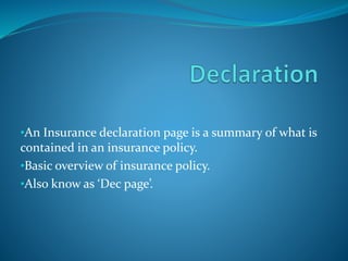 Basic parts of insurance policy 2 | PPT
