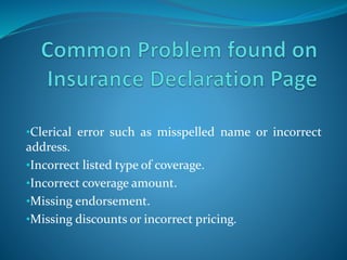Basic parts of insurance policy 2 | PPT