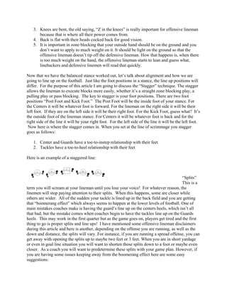 Basic pass blocking techniques and skills | PDF | College Football ...