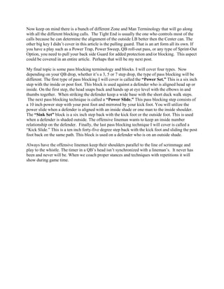 Basic pass blocking techniques and skills | PDF | College Football ...