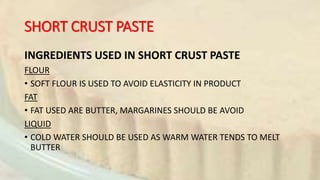 Basic pastes in bakery and pastry | PPTX