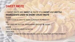 Basic pastes in bakery and pastry | PPTX