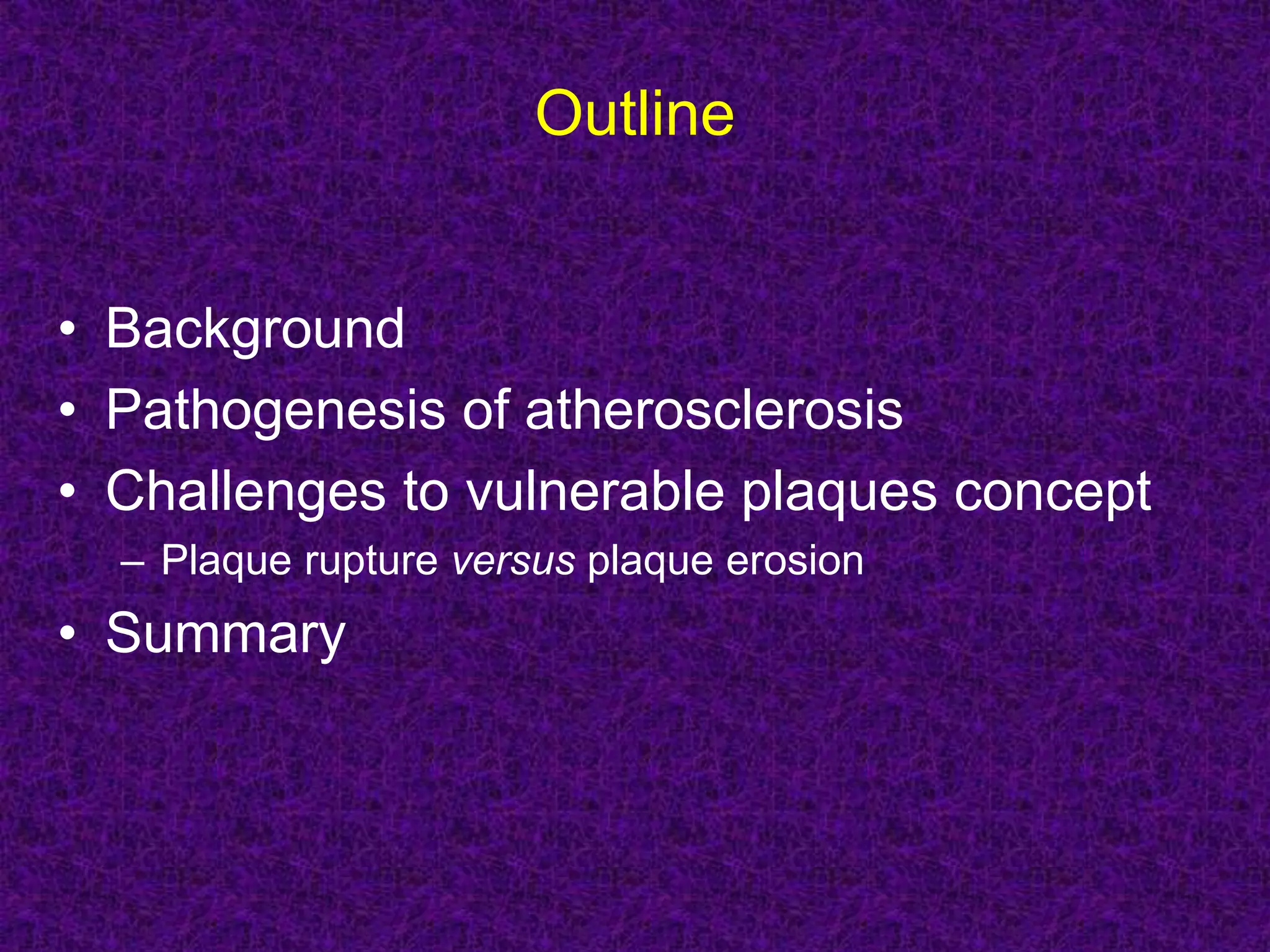 Basic pathogenesis of atherothrombosis | PPTX