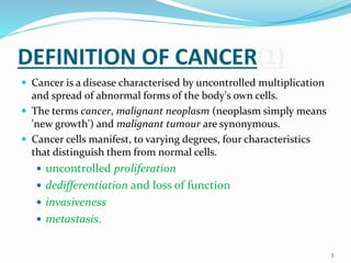 Basic pathophysiology of_cancer_by_fahim | PPTX