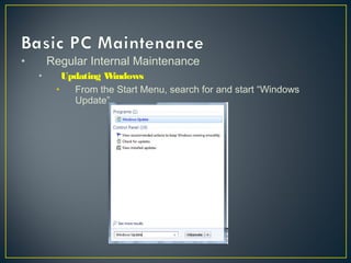 Basic PC maintenance | PPT