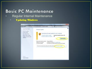 Basic PC maintenance | PPT
