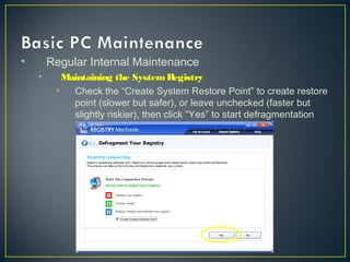Basic PC maintenance | PPT