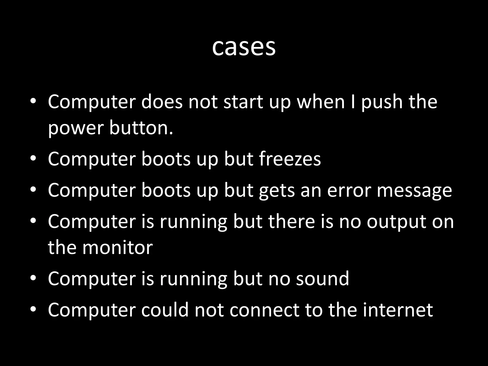 Basic pc trouble shooting | PPTX | Internet for Beginners | Internet