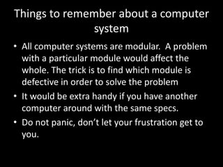 Basic pc trouble shooting | PPTX | Internet for Beginners | Internet