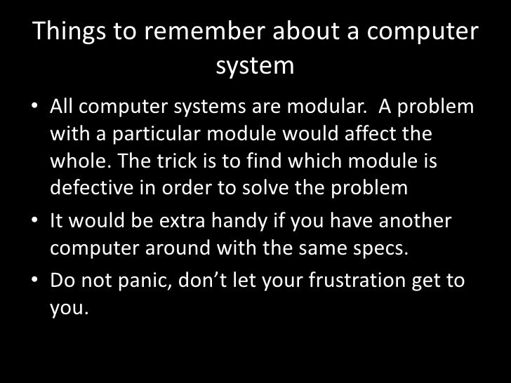 Basic pc trouble shooting