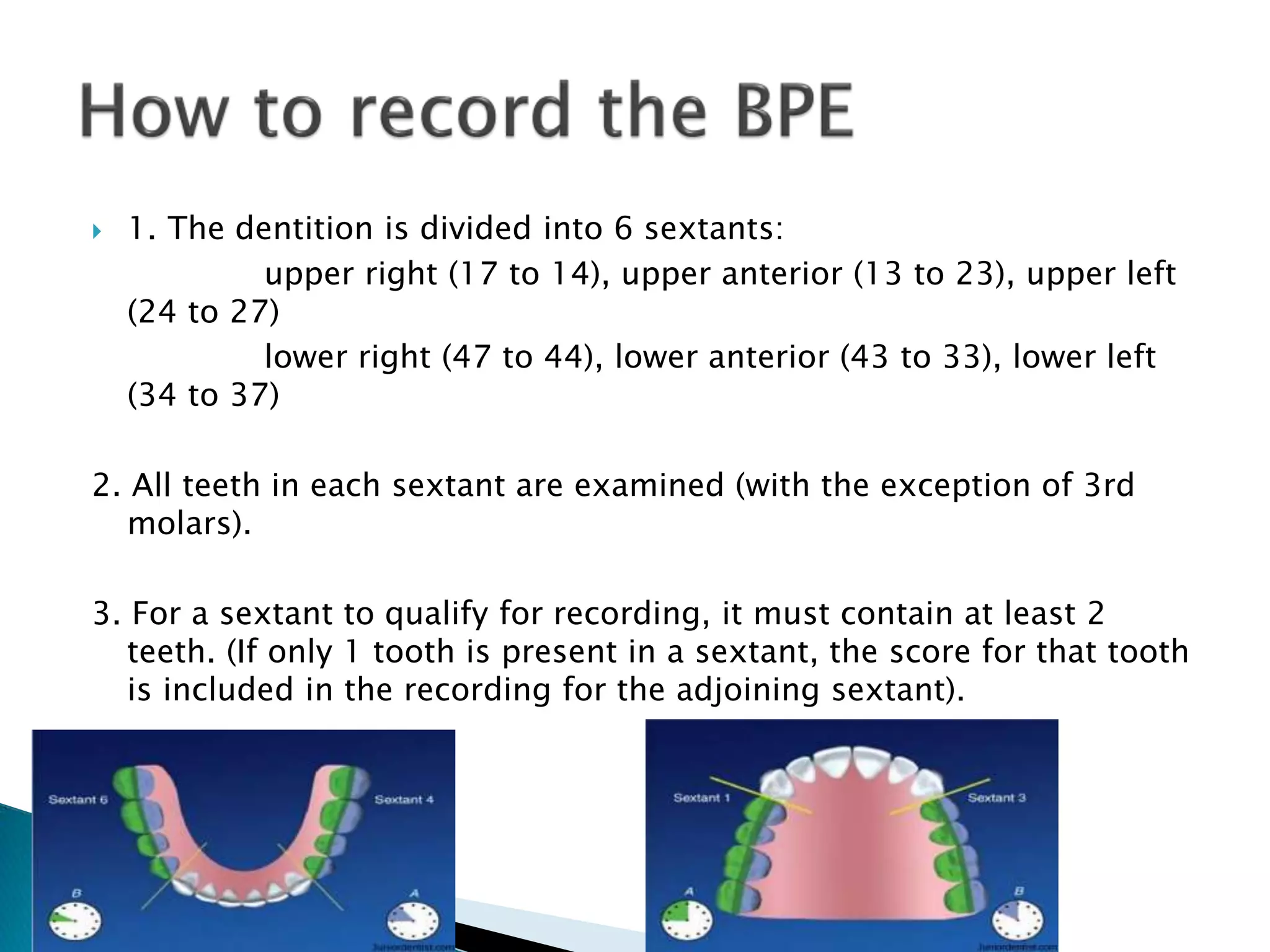 Basic periodontal examination | PPTX