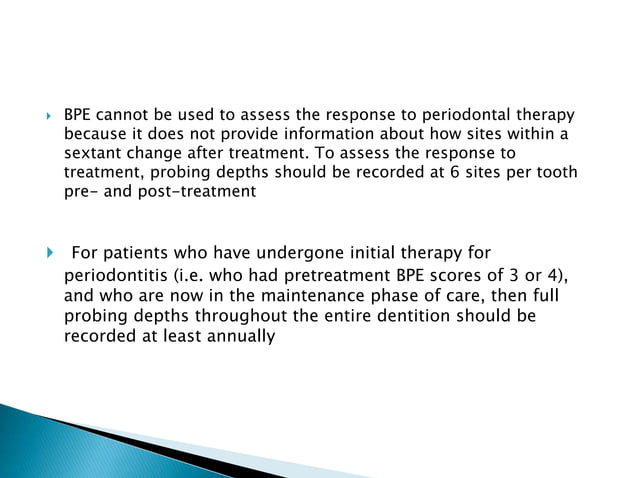 Basic periodontal examination | PPTX
